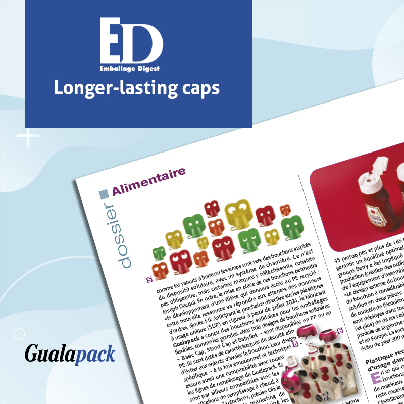 Emballage Digest - Longer-lasting caps | Gualapack